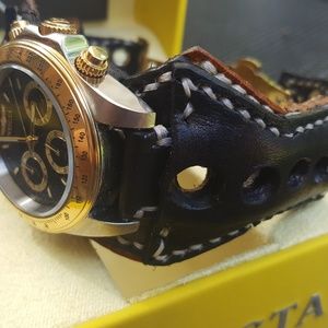 ShelBeth Designs | Other | Invicta Speedway On Custom Leather Cuff ...